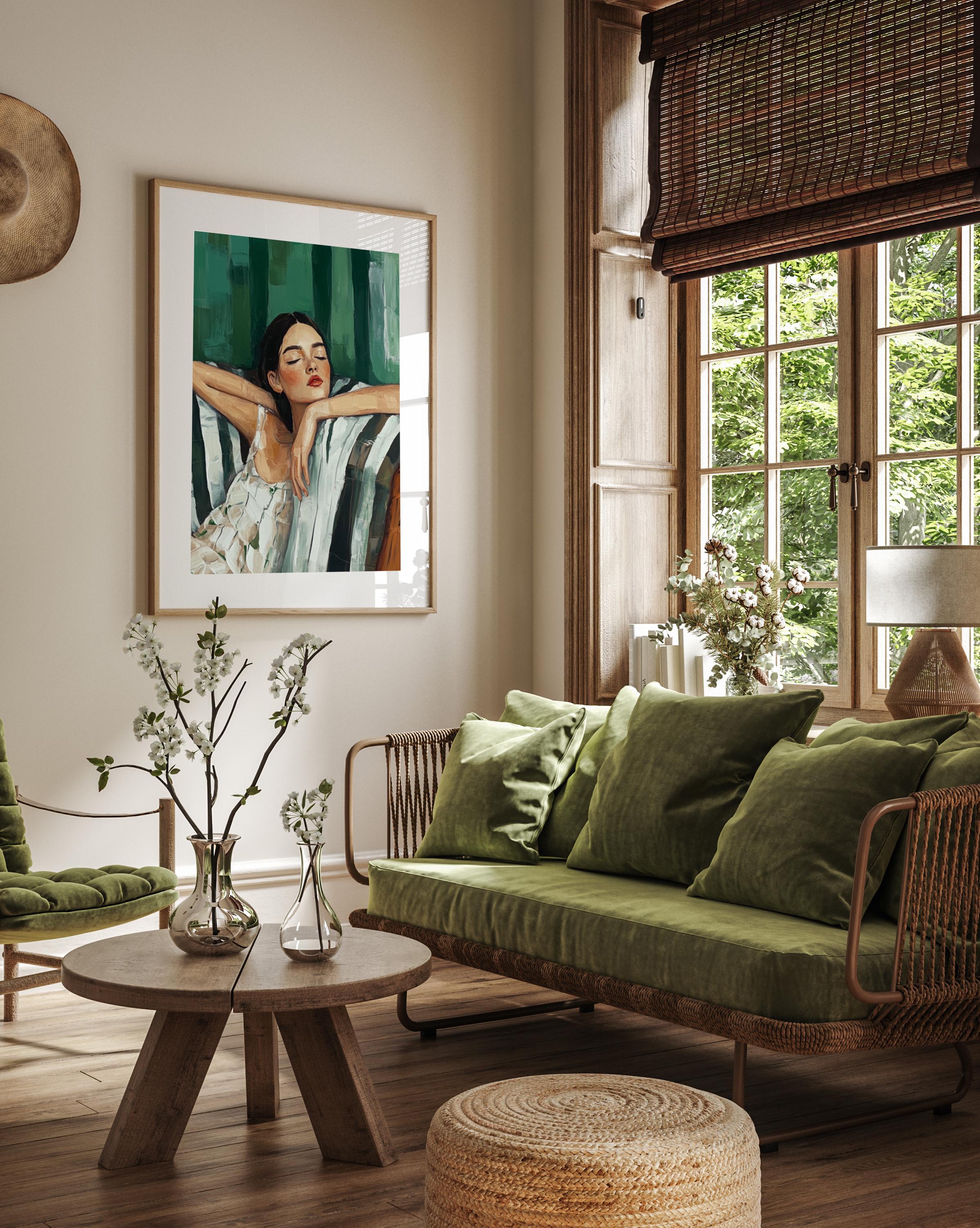 Woman Reclining Art Decor | Bedroom Wall Decor | Mid Century Wall Art ...