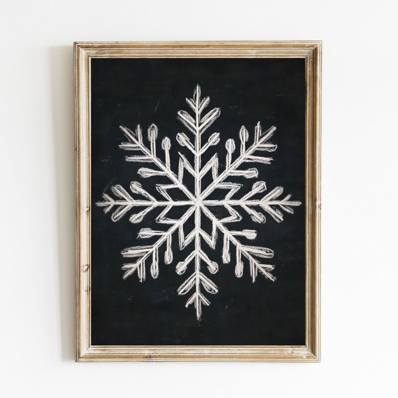 Chalkboard Snowflake - Etsy
