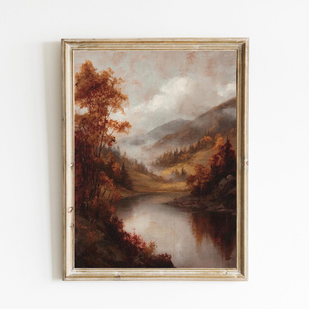 Vintage Fall Print | Moody Fall Print | Dark Autumn Decor | Moody ...