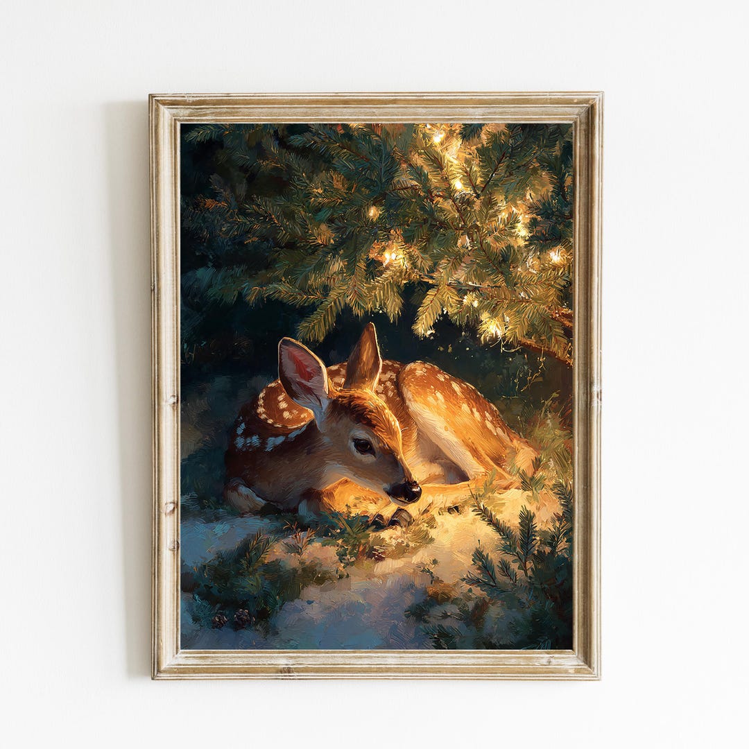 Christmas Fawn | Enchanting Christmas Decor | Antique Christmas Nursery ...