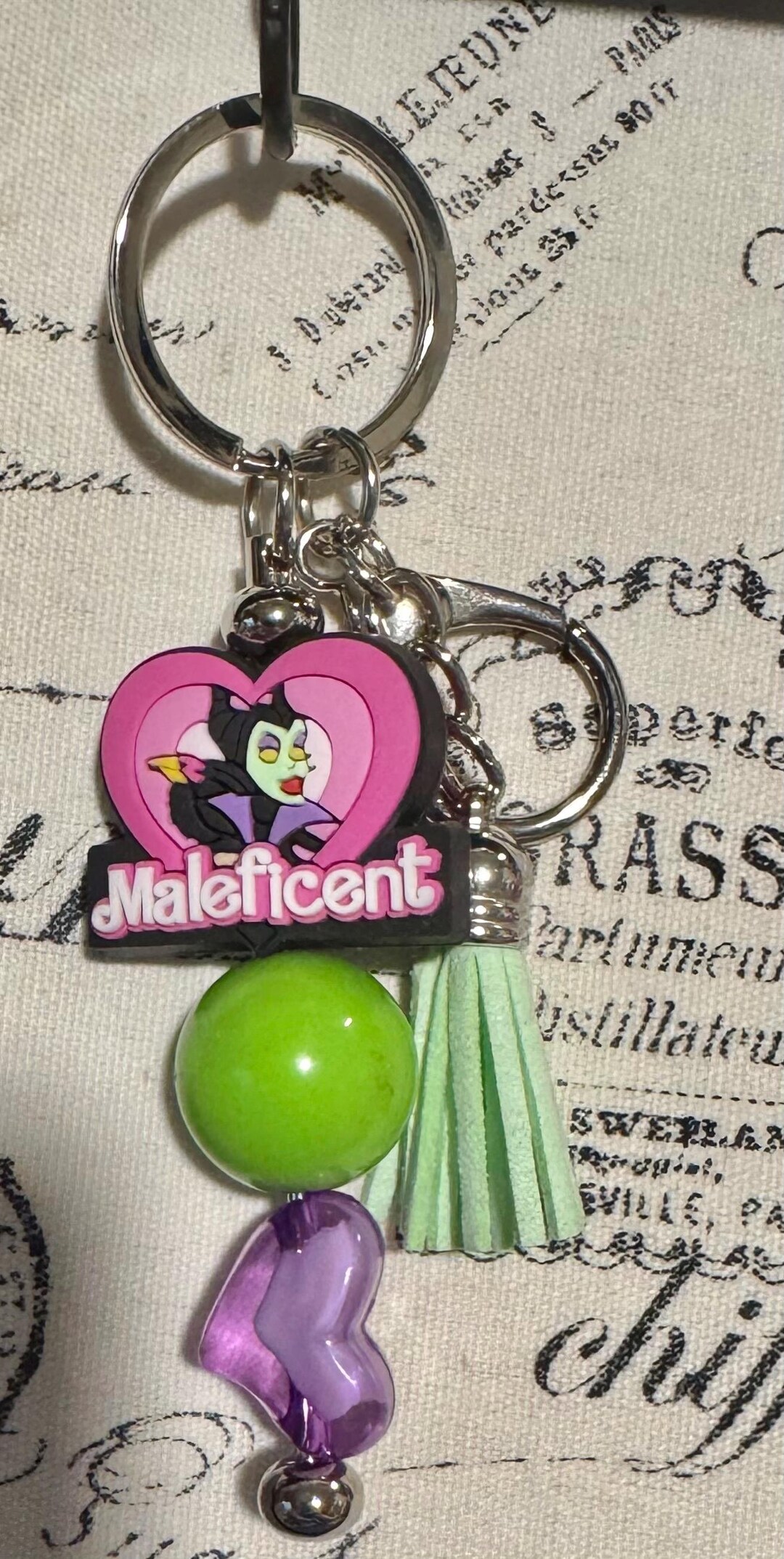 Beadable Keychains Inspired Maleficent Ursula Sloath Single AF Hello Kitty Flying Monkey Homer ...