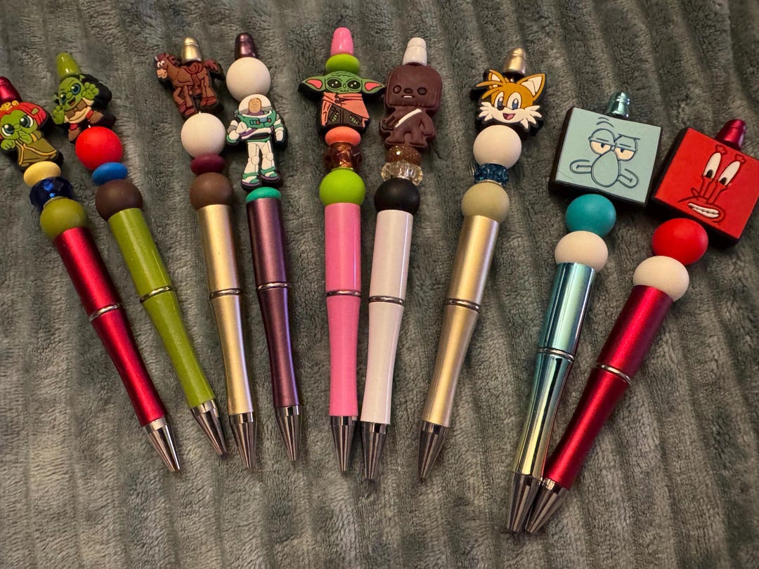 Spongebob Shrek Sonic Toy Story Star Wars Character Beadable Pen - Etsy