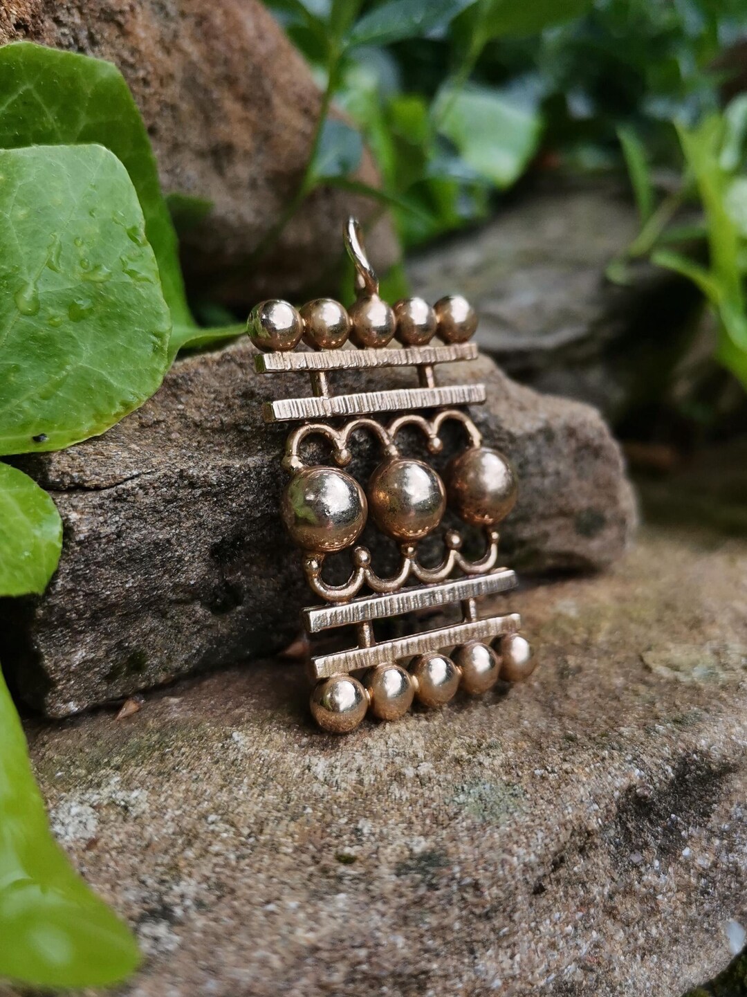 Kalevi Sara Bronze Pendant: 1970s Finnish Modernist Design (no Chain ...