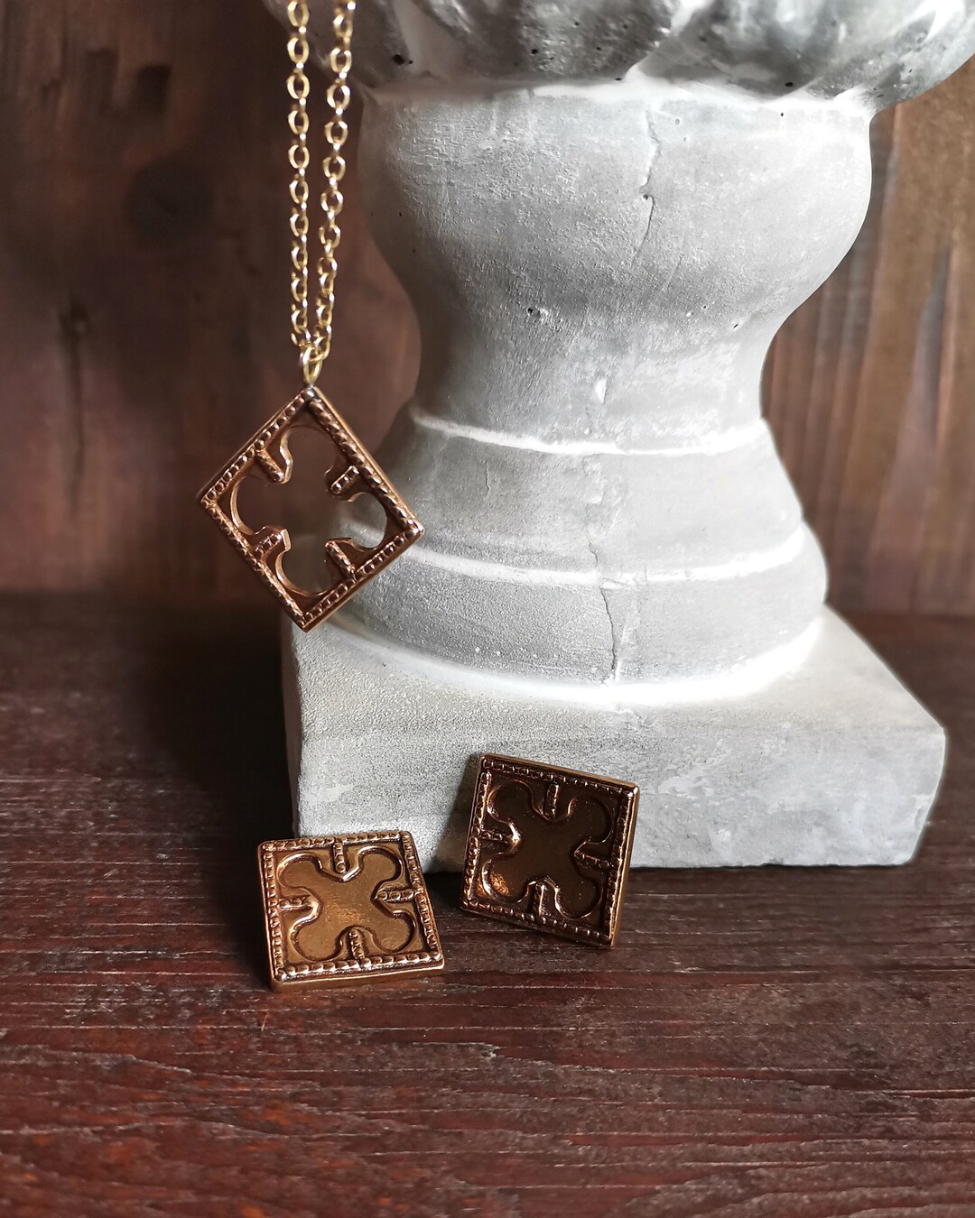 Small Luistari Viking Mounts Set Kalevala Koru Finland Cross Necklace ...