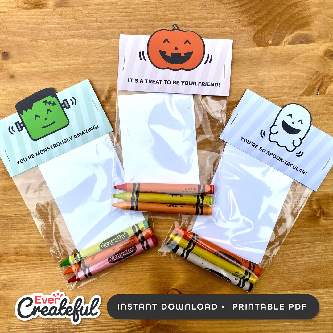 Halloween Printable Treat/candy/goodie Bag Topper, Instant Digital ...
