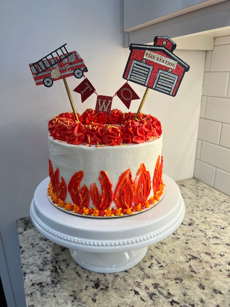 Fire Truck Cake Topper - Etsy