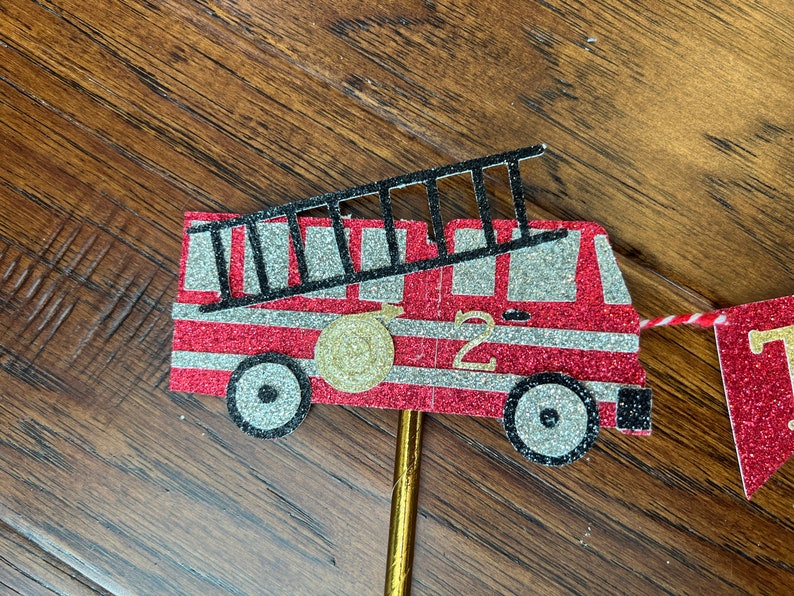 Fire Truck Cake Topper - Etsy