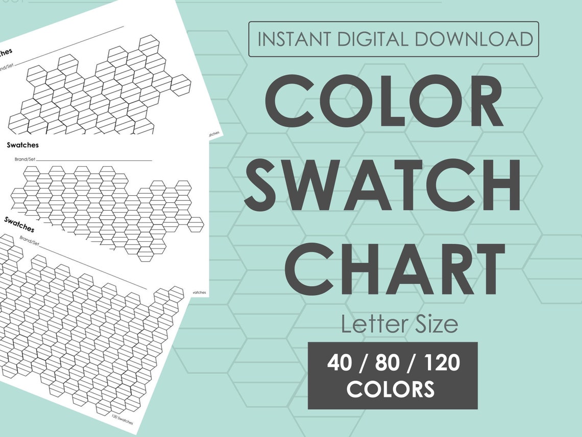 Color Swatch Chart Blank Color Chart Printable Color Swatch Template ...