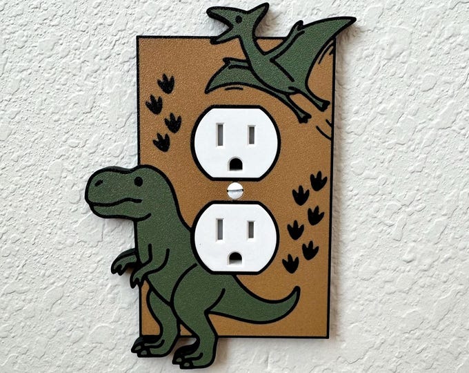 Dinosaur Outlet Cover for Kids Room, Cute Decor, Baby Shower Gift - Etsy