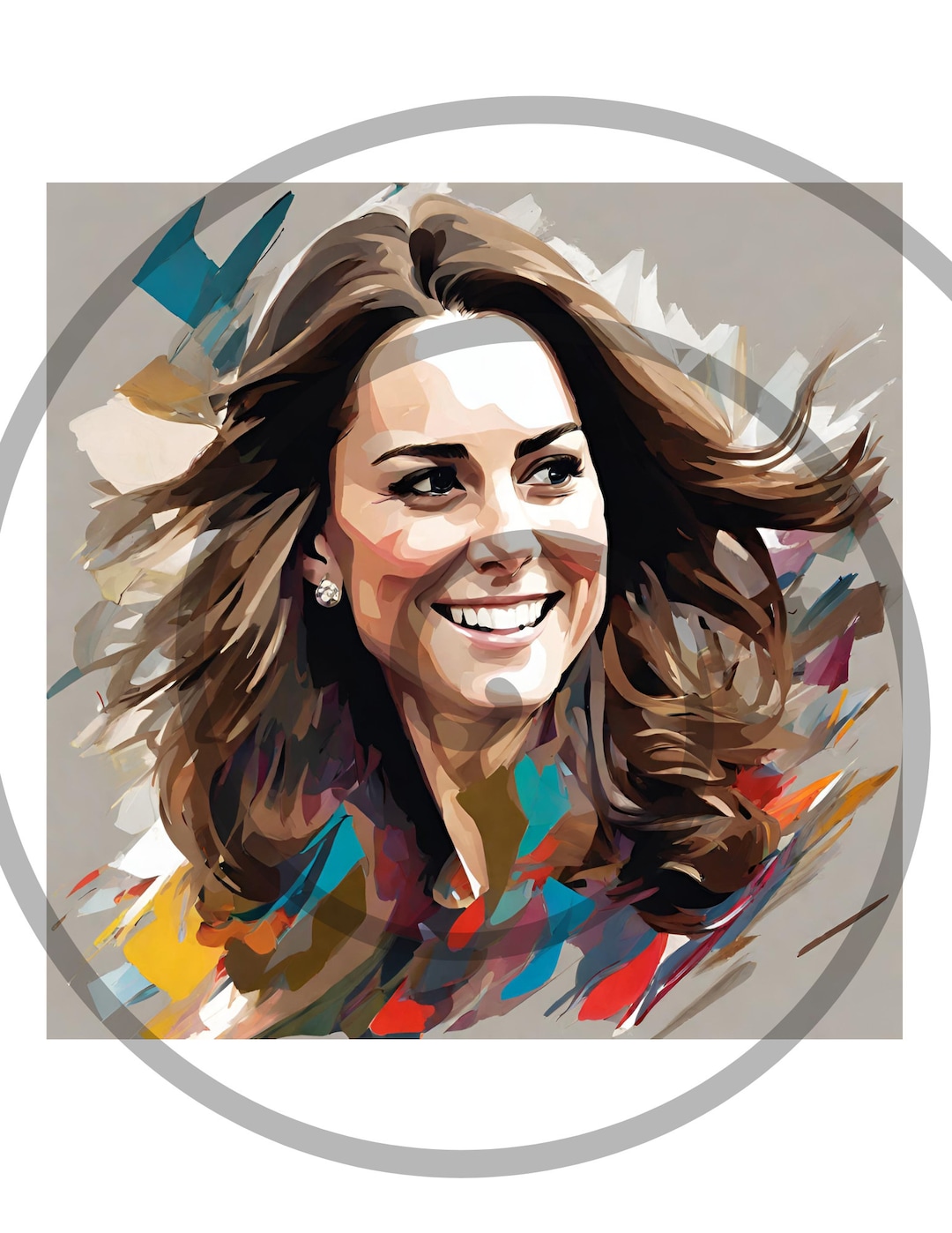 Kate Middleton (abstract) – Bundle of 2 Print Sizes (poster, Document ...
