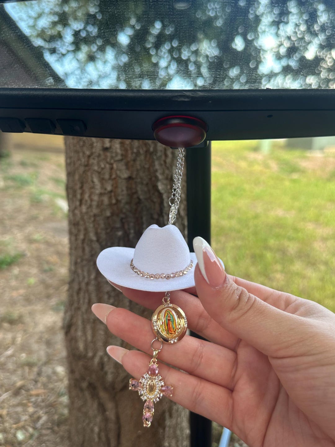Grace - Cross Car Charm - Western Car Charm -rearview Mirror Decor ...