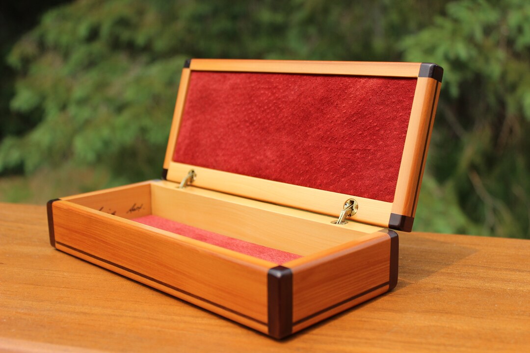 Hand Made With Author's Autograph/wooden Box HUON. Brown. Australia ...