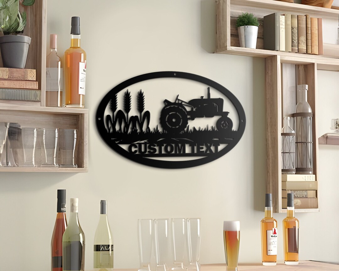 Personalized Tractor & Farm Sign , Custom Farm Metal Sign, Gift for Him ...