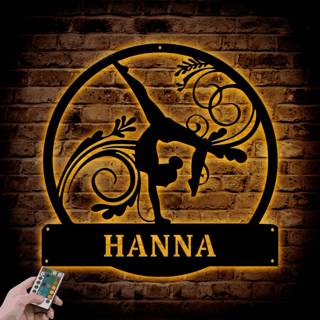 Personalized Gymnastics Sport Monogram Metal Sign With Led - Etsy Canada