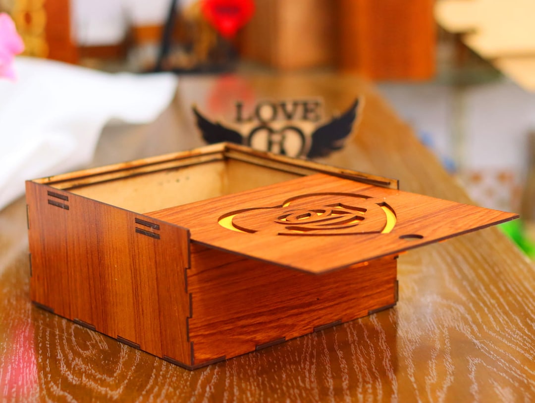 Laser Cut Wooden Sliding Lid Box 3mm CDR, DXF, SVG, Ai, Pdf - Etsy