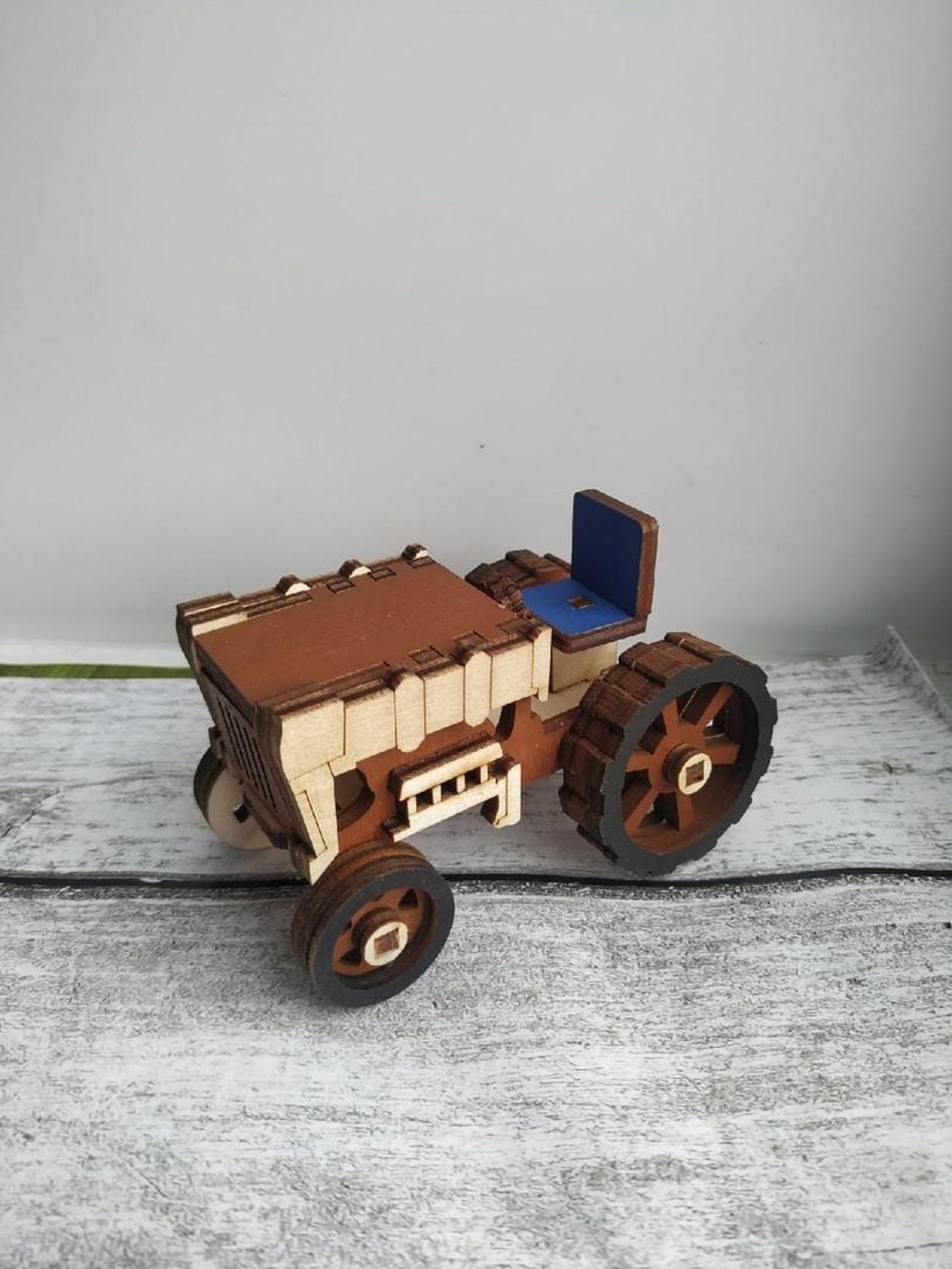Miniature Tractor Wooden Model 4mm Laser Cut Svg,dxf,pdf,cdr,ai - Etsy