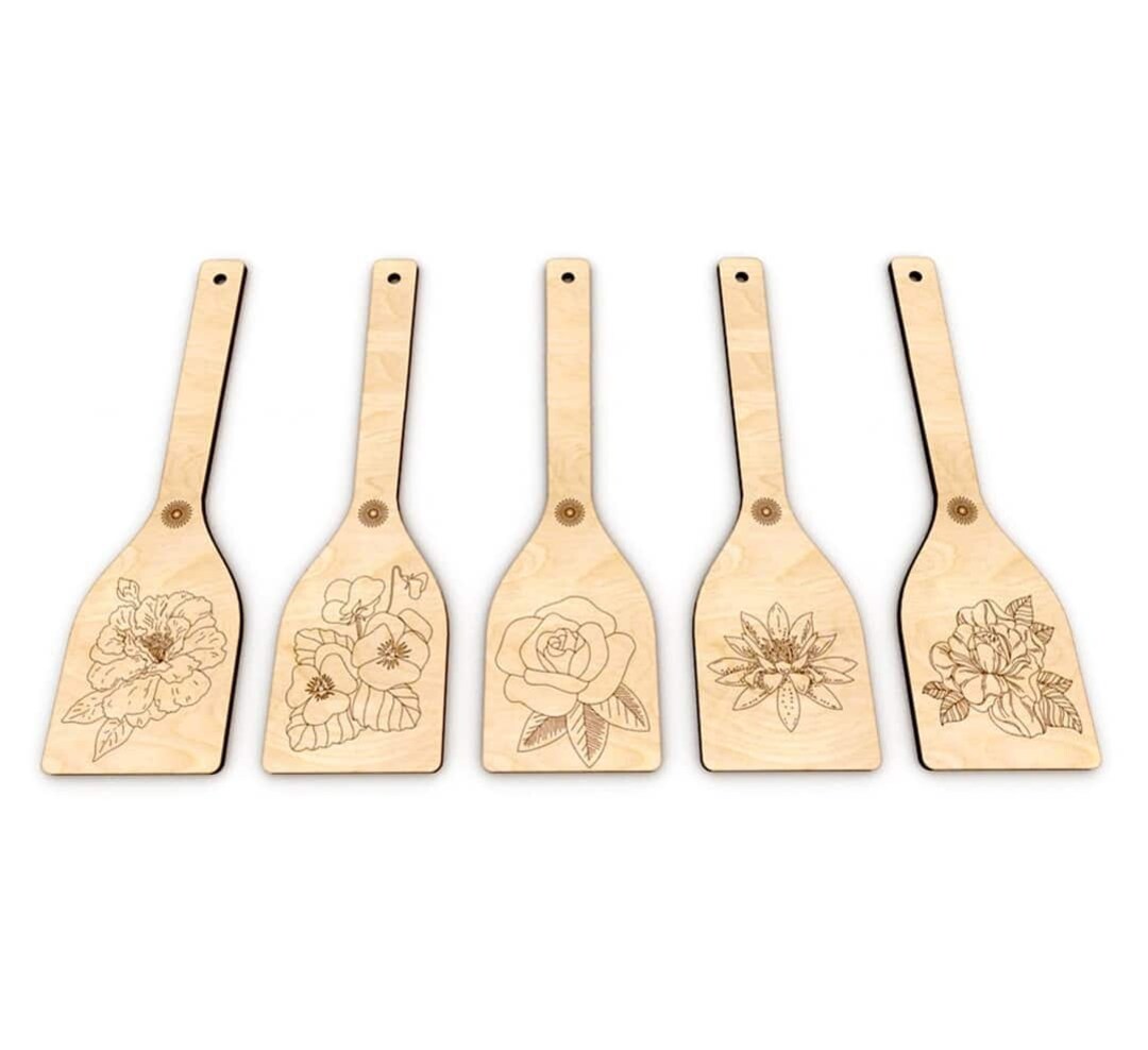 Wood Engraved Spatulas for Cooking Laser Cut CDR File - Etsy