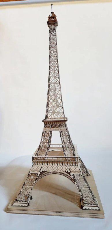 Laser Cut Eiffel Tower 3D Model 1.50mm SVG File - Etsy