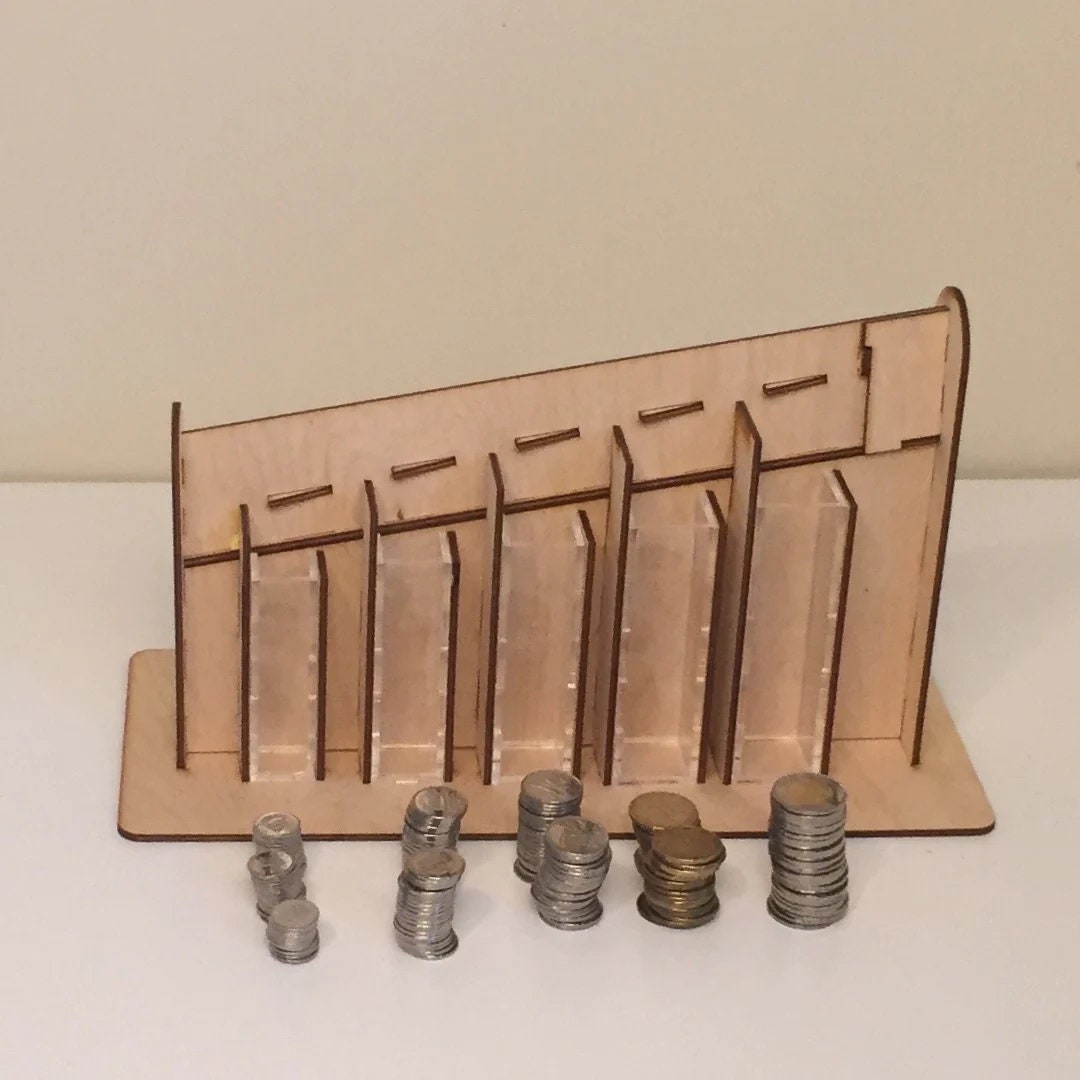 Laser Cut Canadian Coin Sorter DXF File - Etsy