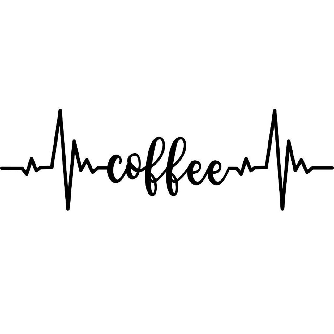 Coffee Heartbeat Lifeline Wall Sign Laser Cut SVG, DXF, CDR - Etsy