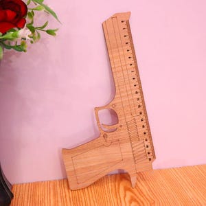 Laser Cut Gun Shape Ruler SVG, DXF File - Etsy