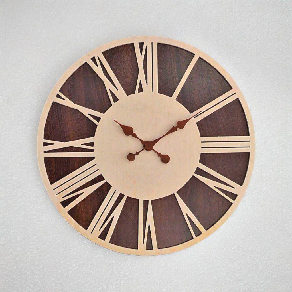 Laser Cut Double Layered Roman Numeral Clock Vector SVG, DXF, CDR - Etsy