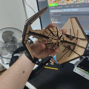 Laser Cut TIE Interceptor SVG File - Etsy