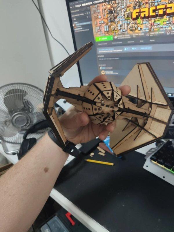 Laser Cut TIE Interceptor SVG File - Etsy