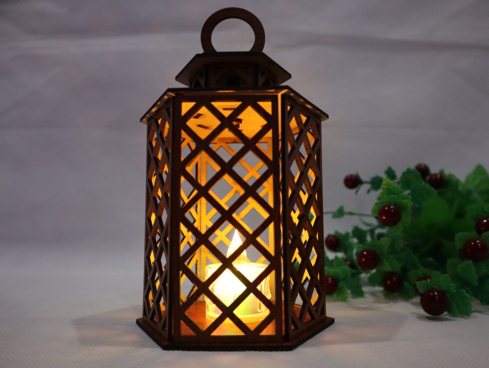 Laser Cut Wood Decorative Candle Lantern Candleholder 3mm CDR, DXF, SVG ...