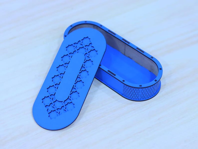 Laser Cut Round Corner Wood Packaging Box 3mm CDR, DXF, SVG, Ai, Pdf ...