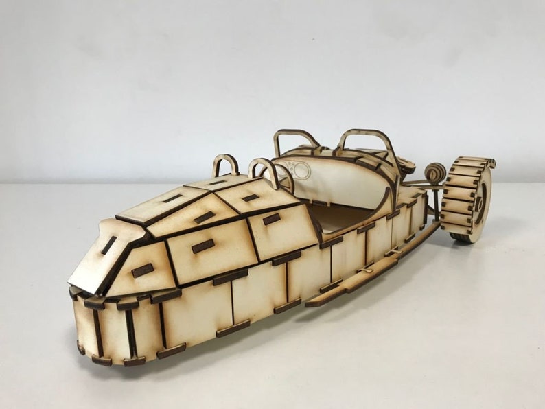 Laser Cut Morgan 3 Wheeler Wooden Model 3mm SVG, PDF, CDR - Etsy