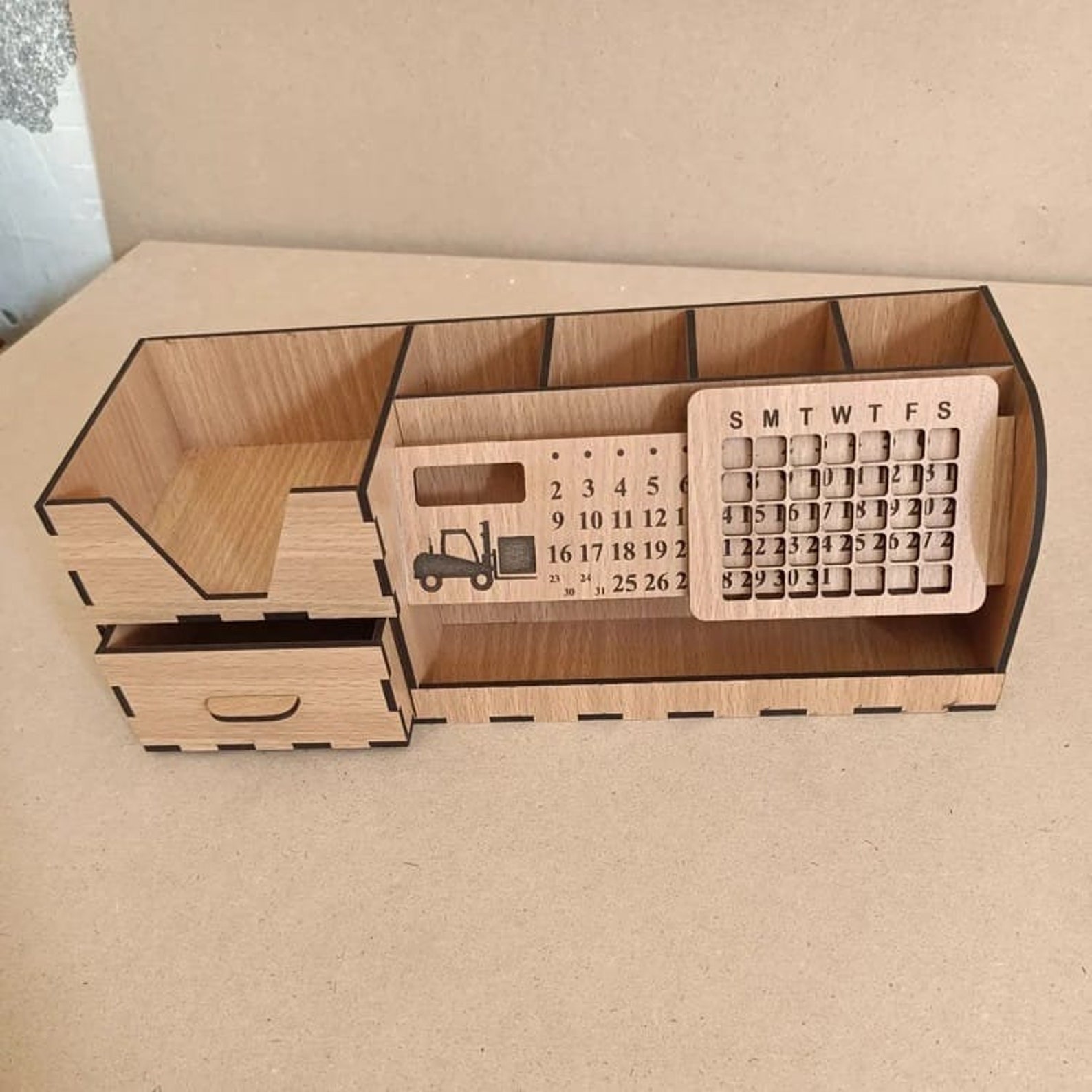 Multipurpose Desk Organiser Laser Cut CDR, PDF, SVG, Dxf File - Etsy