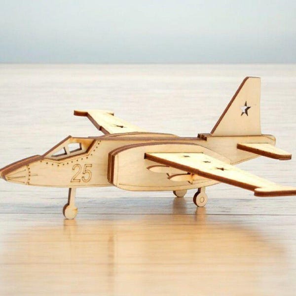 Laser Cut Fighter Plane 3d Wood Model Puzzle Kit Vector - Etsy