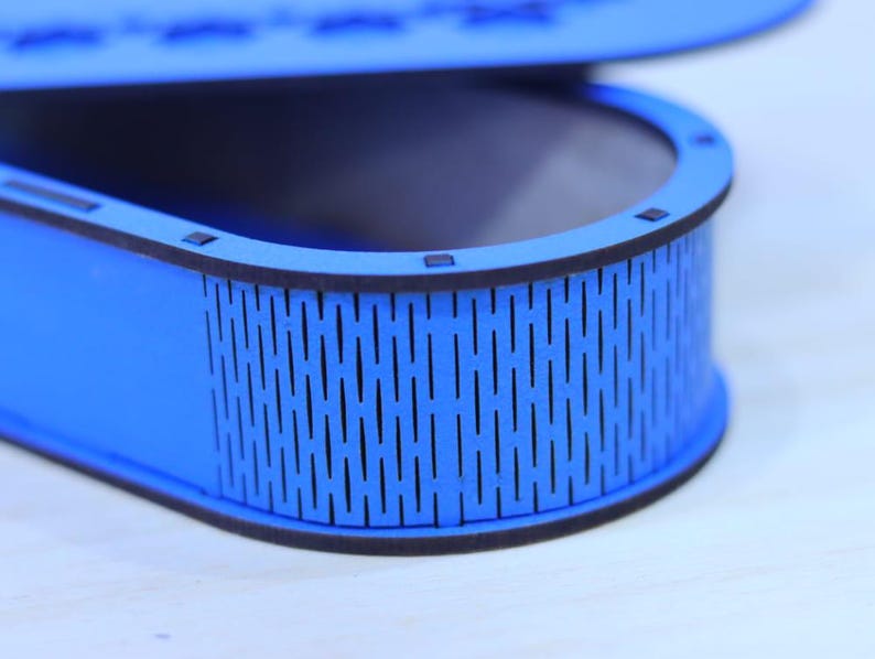 Laser Cut Round Corner Wood Packaging Box 3mm CDR, DXF, SVG, Ai, Pdf ...