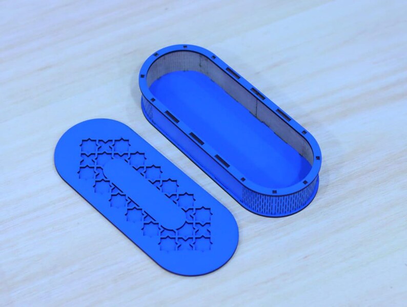 Laser Cut Round Corner Wood Packaging Box 3mm CDR, DXF, SVG, Ai, Pdf ...