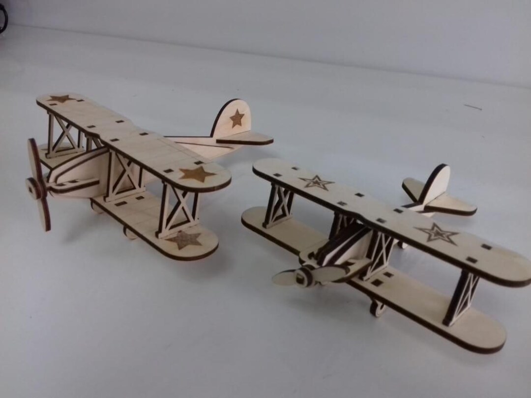 Laser Cut Toy Wood Airplane 4.20mm SVG, CDR File - Etsy