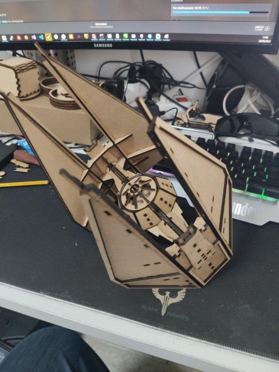 Laser Cut TIE Interceptor SVG File - Etsy UK