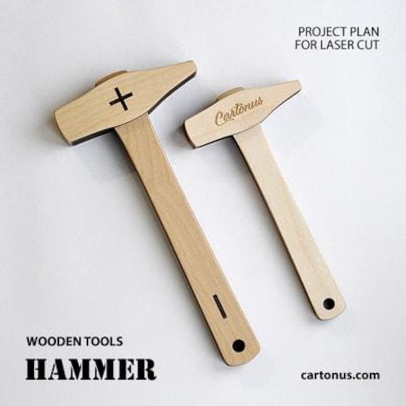 Wooden Hammer 3mm SVG, DXF, PDF, Cdr, Ai - Etsy