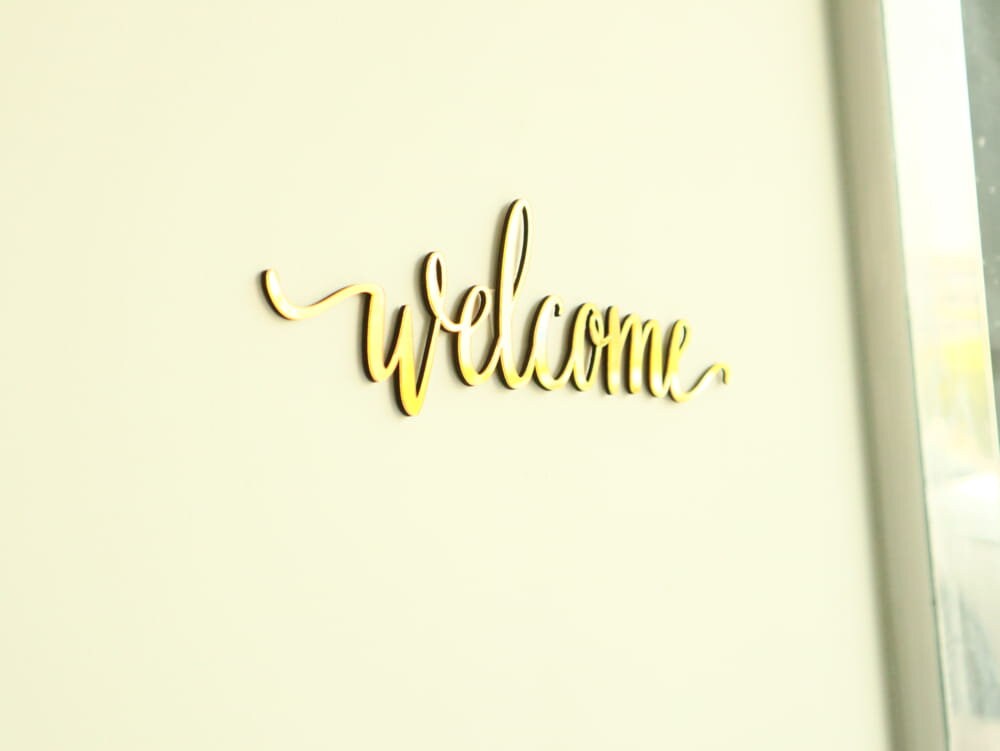 Laser Cut Welcome Script Word CDR, DXF, SVG, Ai, Pdf - Etsy