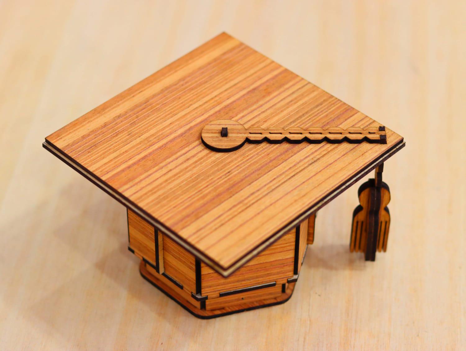 Laser Cut Graduation Cap Box 3mm CDR, DXF, SVG, Ai, Pdf, Eps - Etsy