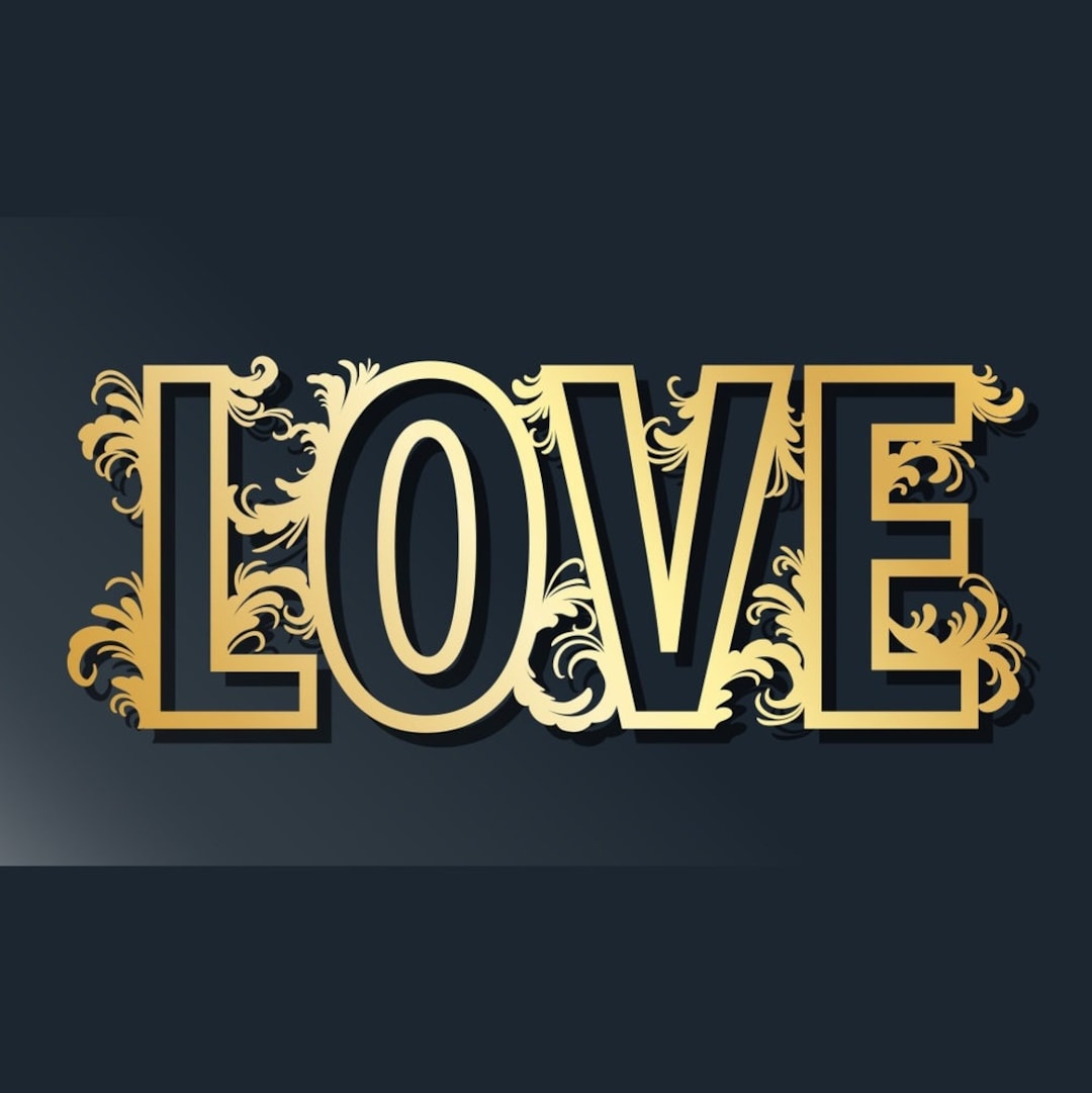 Love Sign for Laser Cutting CDR, DXF, SVG, Pdf, Ai - Etsy