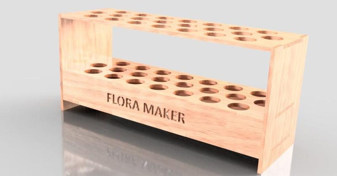 Laser Cut Test Tube Holder for 16.50mm Tubes. Using 3mm Material SVG ...