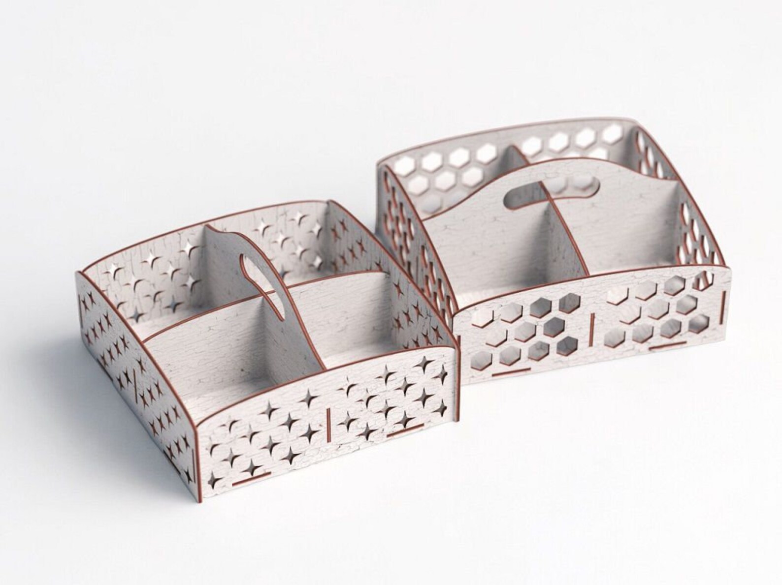 Laser Cut Wood Honeycomb Pattern Snack Tray File 3mm Ai, CDR, DXF, PDF ...