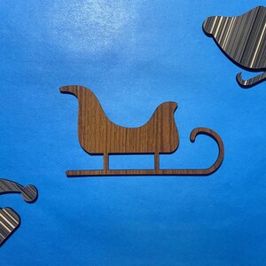 Laser Cut Sleigh Cutout Unfinished Wood Holiday Christmas Decor CDR ...