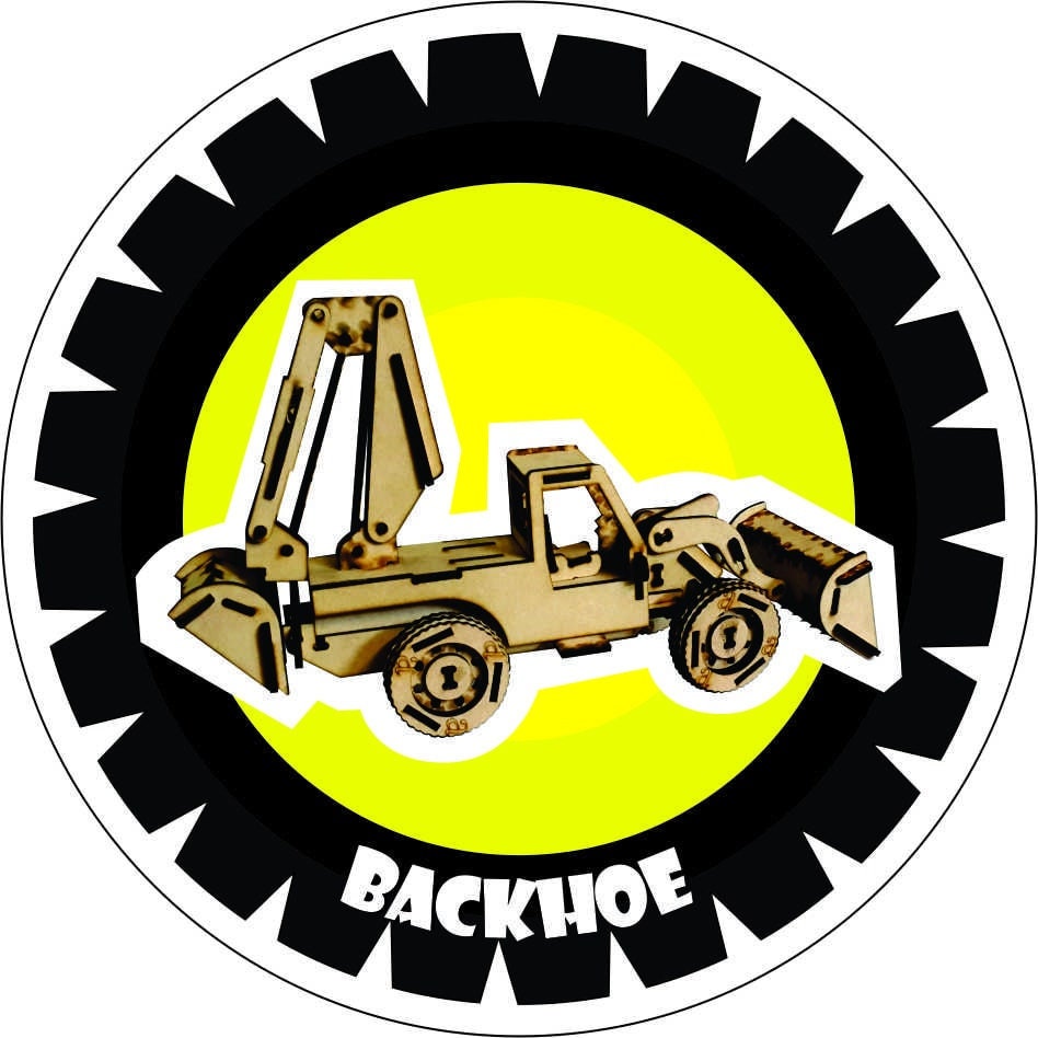 Laser Cut Backhoe 3D Puzzle DXF File - Etsy