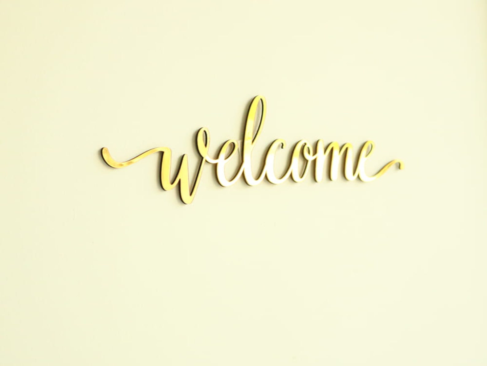 Laser Cut Welcome Script Word CDR, DXF, SVG, Ai, Pdf - Etsy