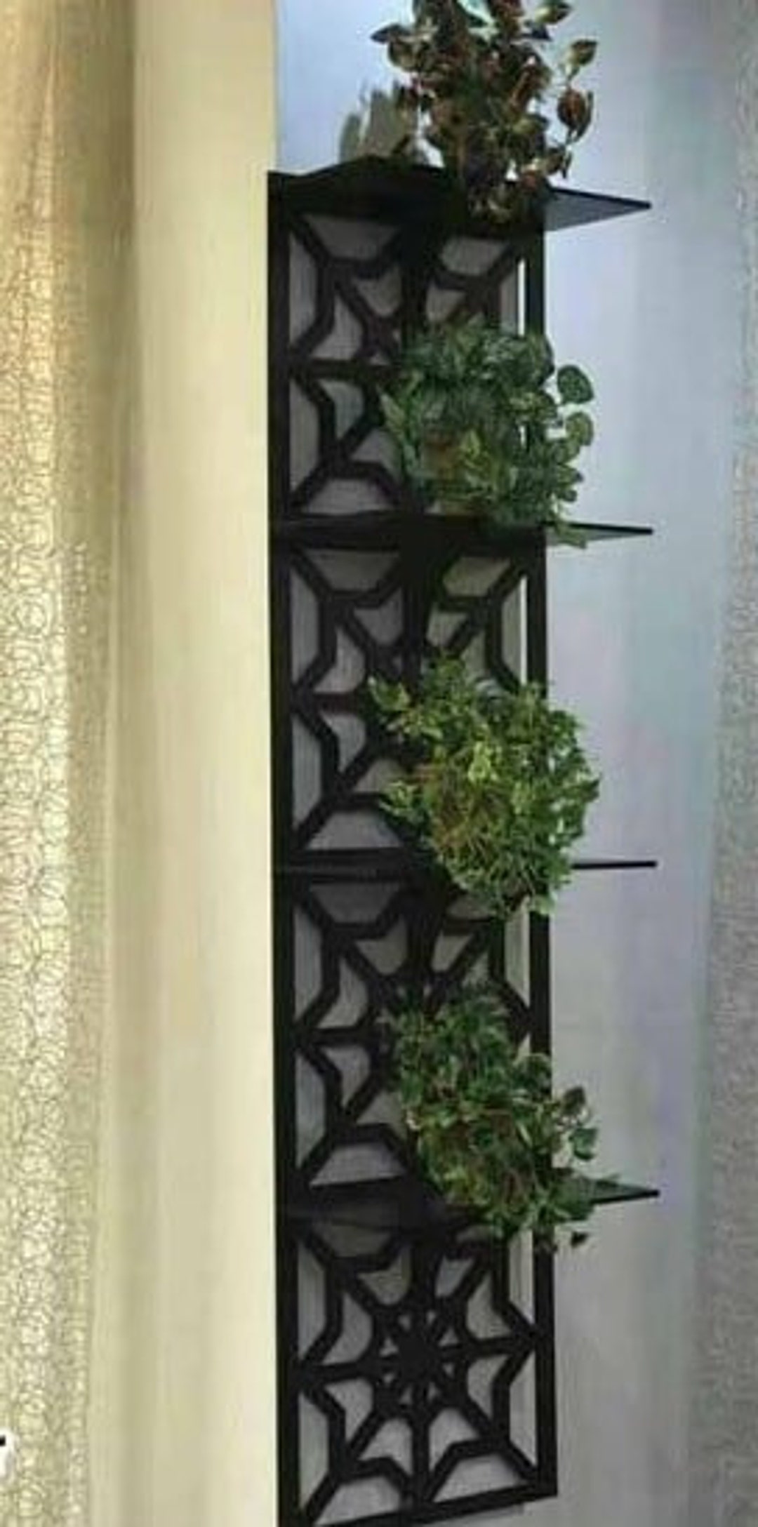 Laser Cut 4 Tier Floating Vertical Wall Shelf CDR, DXF File - Etsy