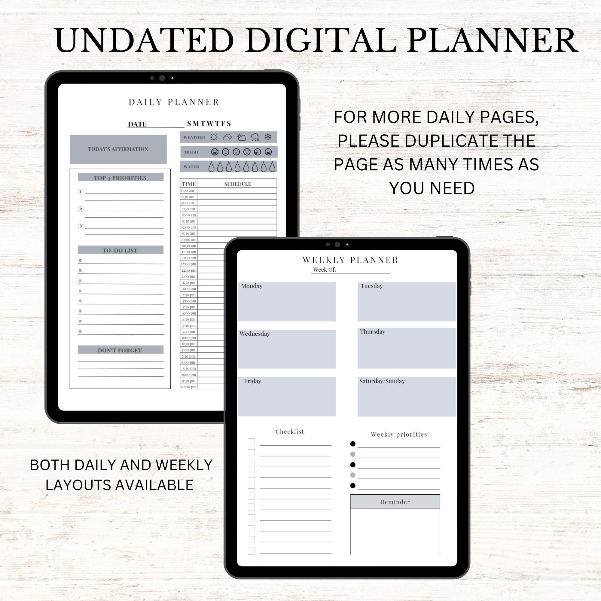 Girl Boss! Undated Digital Planner, Digital Planner, Goodnotes ...