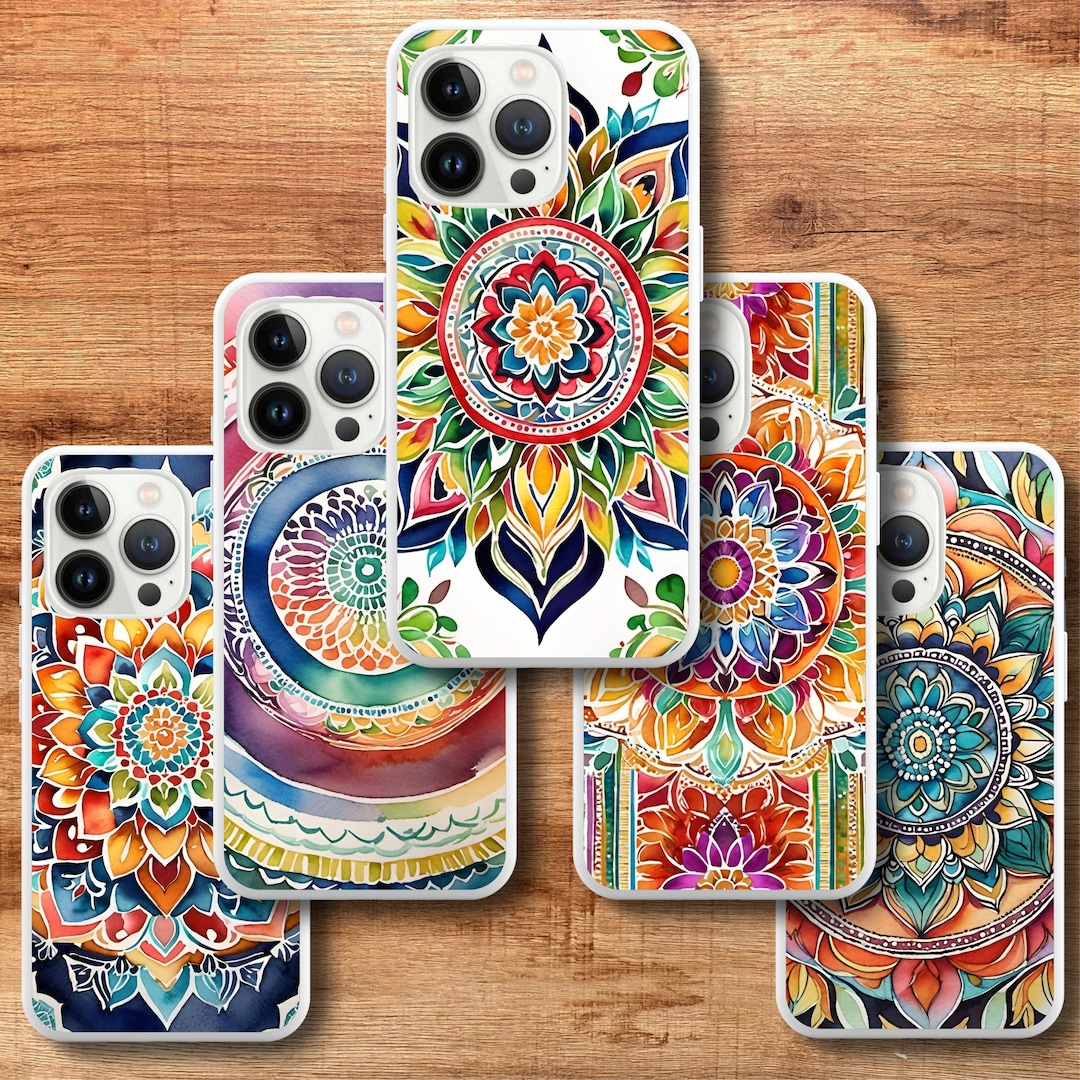 Mandalas Watercolor Painting Art Phone Cover Suitable for iPhone 15 14 ...
