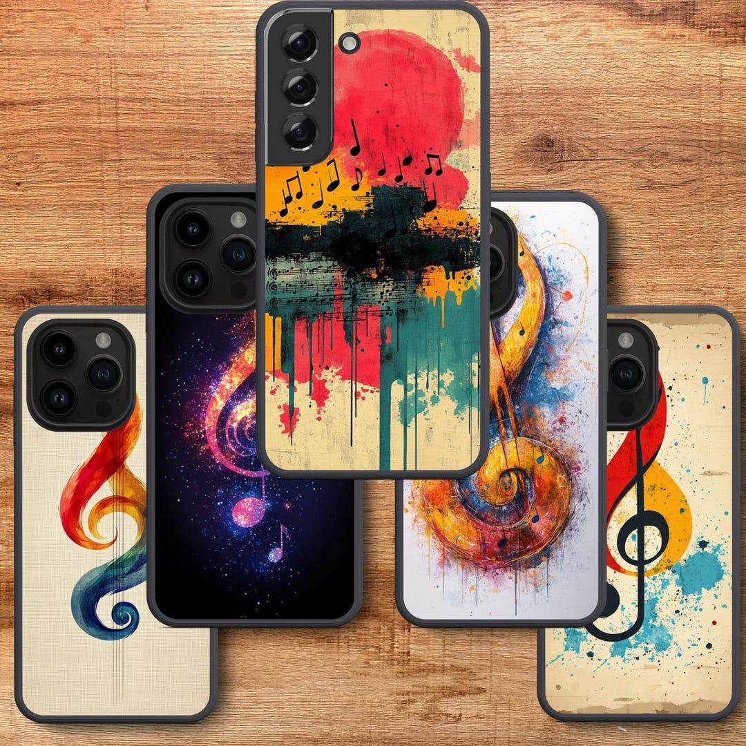 Music Notes Clef 2# Art Phone Cover Suitable for iPhone 16 15 14 13 12 ...
